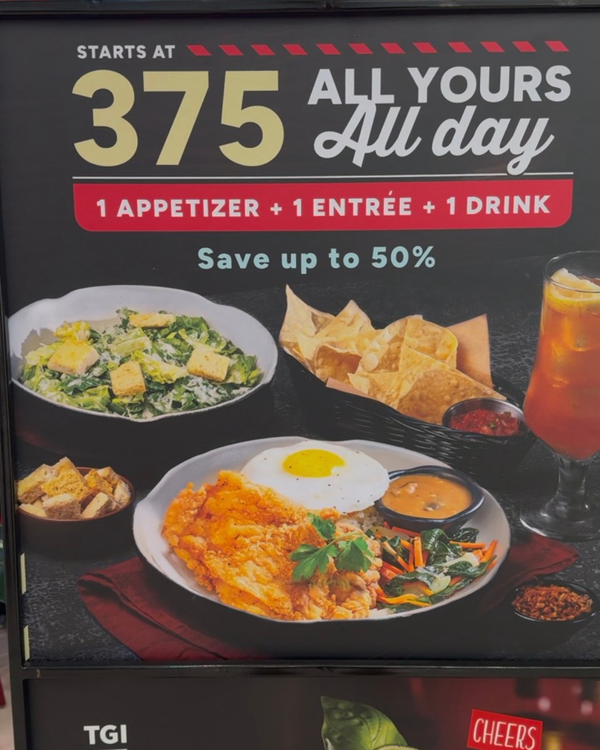 ₱375 Meals sa TGI Fridays?! – EATSplorations